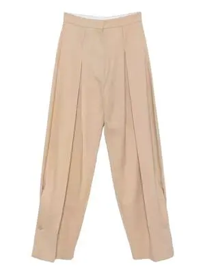 Sportmax Pleated Wide-leg Tailored Trousers Neutrals