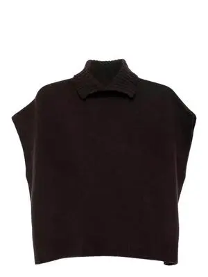 NICHOLSON & NICHOLSON Puff Ribbed-knit Roll-neck Sweater - Brown