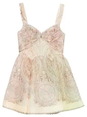 ZIMMERMANN Graphic-print Flared Mini Dress