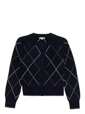 MOISMONT Argyle-pattern Cardigan - Blue