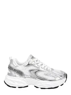 PLEIN SPORT Runner Pulse X Metallic Sneakers - Silver