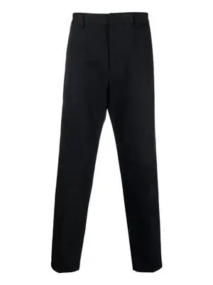 JIL SANDER Straight-leg Cotton Trousers - Black