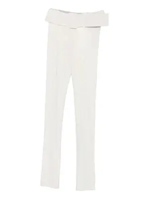Patrizia Pepe Belted Slim-fit Trousers - Grey