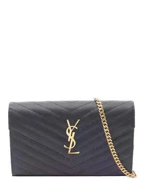 Saint Laurent 2020s Monogram Wallet - Black