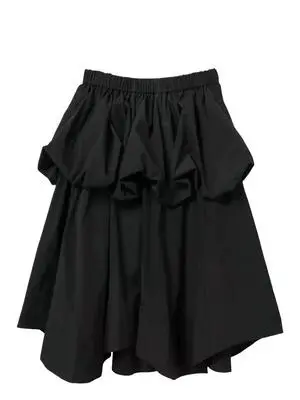 Noir Kei Ninomiya Gathered Midi Skirt - Black