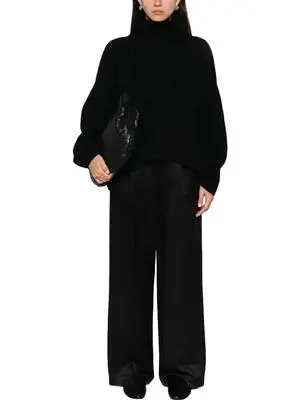 Liviana Conti Ribbed-knit Roll-neck Sweater - Black