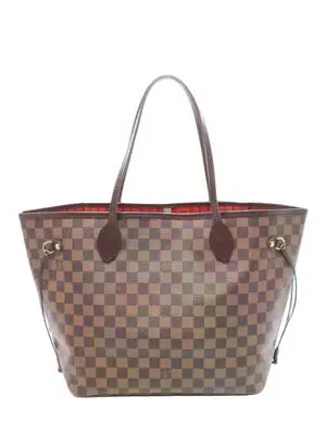 LOUIS VUITTON 2010 Mm Neverfull Damier Ebene Tote Bag - Brown