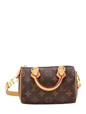 LOUIS VUITTON Speedy Bandouliere Nm Bag Monogram Canvas Nano Crossbody Bag - Brown