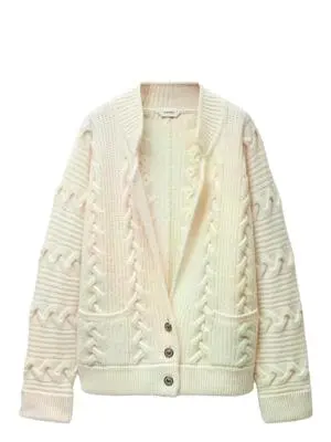 VERSACE Wool & Cashmere Cable-knit Cardigan