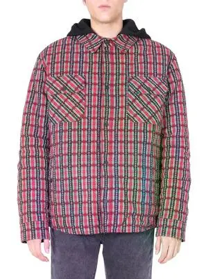Off-White Check-pattern Shirt Jacket - Red