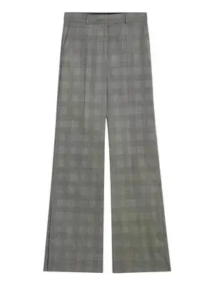 Sportmax Check Trousers - Grey