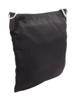 Prada 2010s Logo-plaque Shoulder Bag - Black