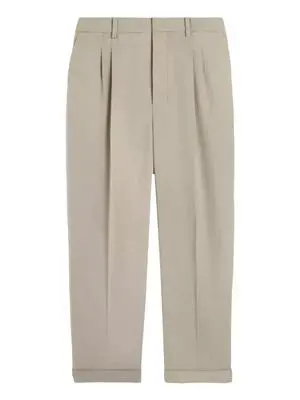 AMI Paris Cropped Trousers - Neutrals