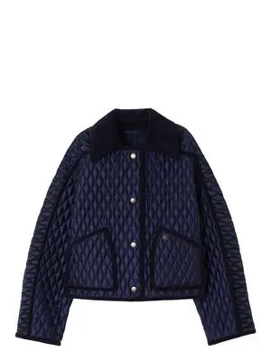 Burberry Quilted Cropped Jacket - Grey