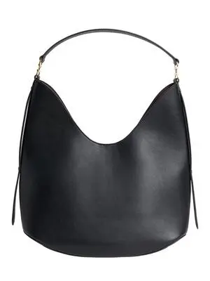 Harrods Medium Leather Penny Shoulder Bag - Black