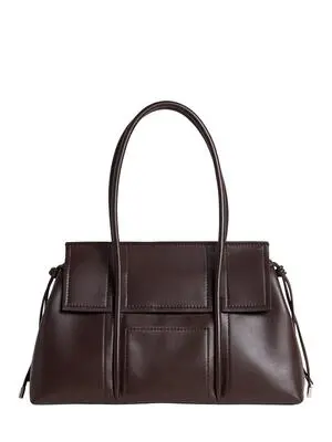 Harrods Medium Leather Marcie Tote Bag - Brown