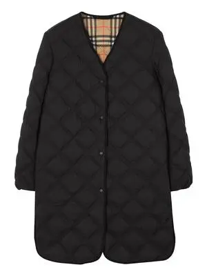 Burberry Quilted Ashfields Coat - Black