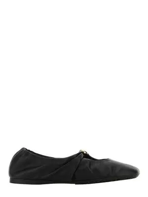 Loewe Nappa Leather Pebble Ballerinas - Black