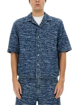 Marni Denim Bowling Shirt - Blue