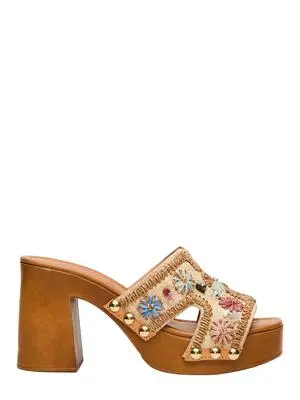 STEVE MADDEN Sunkissed Embellished Block Heel Sandals