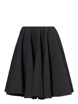 AMI Paris Peplum Wool Midi Skirt - Gris Carbone