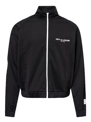 GALLERY DEPT. French Embossed-logo Cotton-jersey Track Jacket - Black