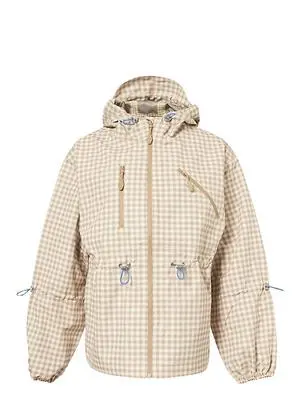 DAMSON MADDER Matilda Gingham Waterproof Raincoat - Brown