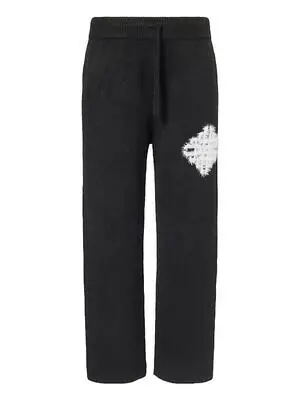 THE COUTURE CLUB Emblem Fluffy Knitted Jogging Bottoms Xs Black
