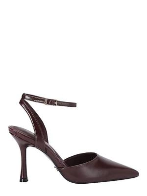 Carvela Leoni Leather Sling-back Courts - Red/dark