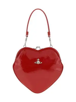 VIVIENNE WESTWOOD Leather Belle Heart Frame Handbag - Red
