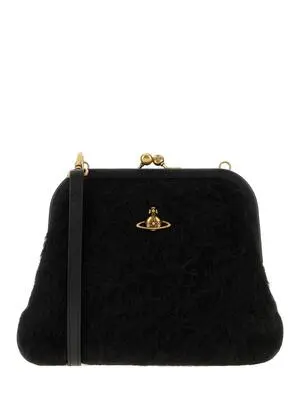 VIVIENNE WESTWOOD Fabric Vivienne Clutch - Black