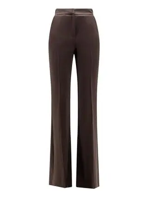 ACTUALEE Rayon Blend Trousers - Brown