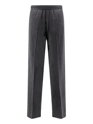 Gucci Wool Leisure Trousers With Web Insert - Grey