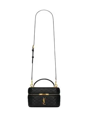 Saint Laurent Gaby Vanity Bag In Leather Black