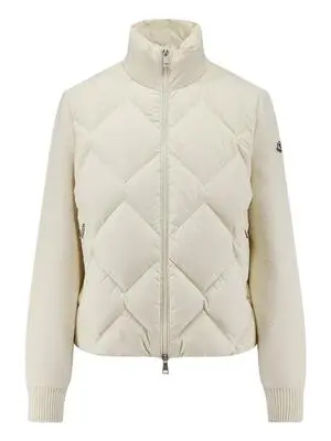 Moncler Wool And Cashmere Blend Padded Jacket - Beige