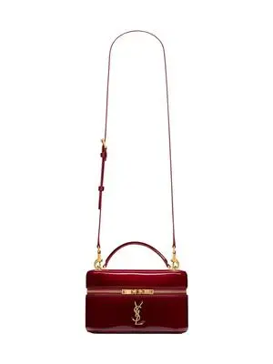 Saint Laurent Patent Leather Vanity Bag - Red