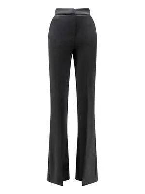 ACTUALEE Rayon Blend Trousers - Black