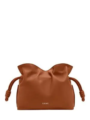 Loewe Flamenco Clutch In Nappa Leather - Brown