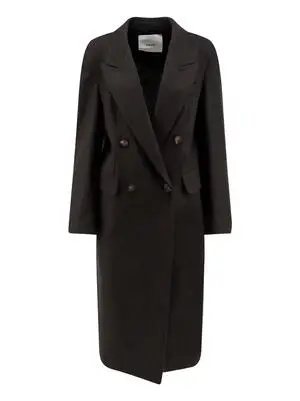 HEVO Martina Franca Wool Blend Coat - Brown