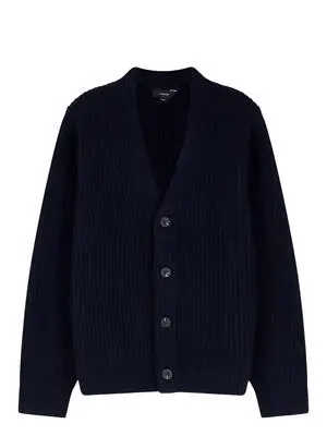 Vince Merino Wool Blend Cardigan - Blue