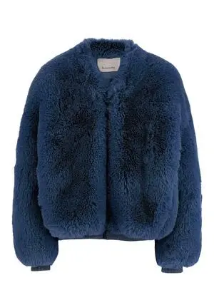 THE FRANKIE SHOP Senna Faux Fur Jacket - Blue