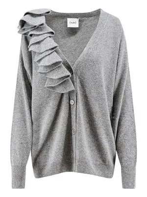 NUDE Wool Blend Cardigan - Grey