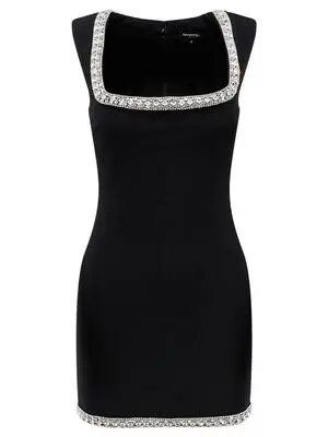 Retrofete Stretch Fabric Mini Dress - Black