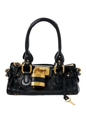 Chloé Paddington Small Leather Handbag - Black