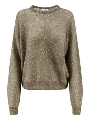 NUDE Mohair Blend Sweater With Sequins - Green