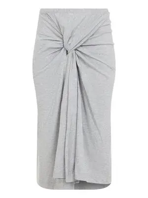 Dries Van Noten Dries Van Noten Hemellana Midi Skirt Women Gray
