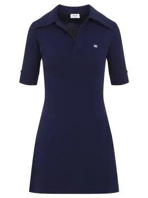 Celine Polo Mini Dress - Blue
