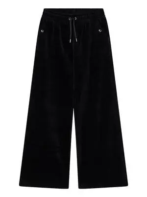 Chloé Navy Cotton Velvet Track Pants - Blue