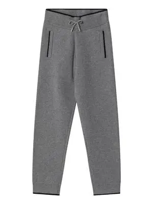 Chloé Melange Cotton Knitted Trousers - Grey