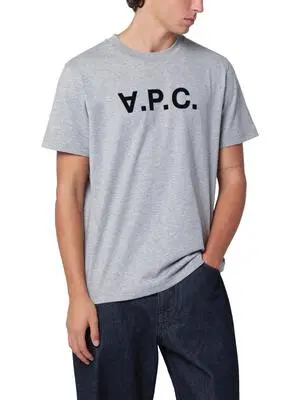 A.p.c. Standard Grand Mélange Gray Cotton T-shirt Grey